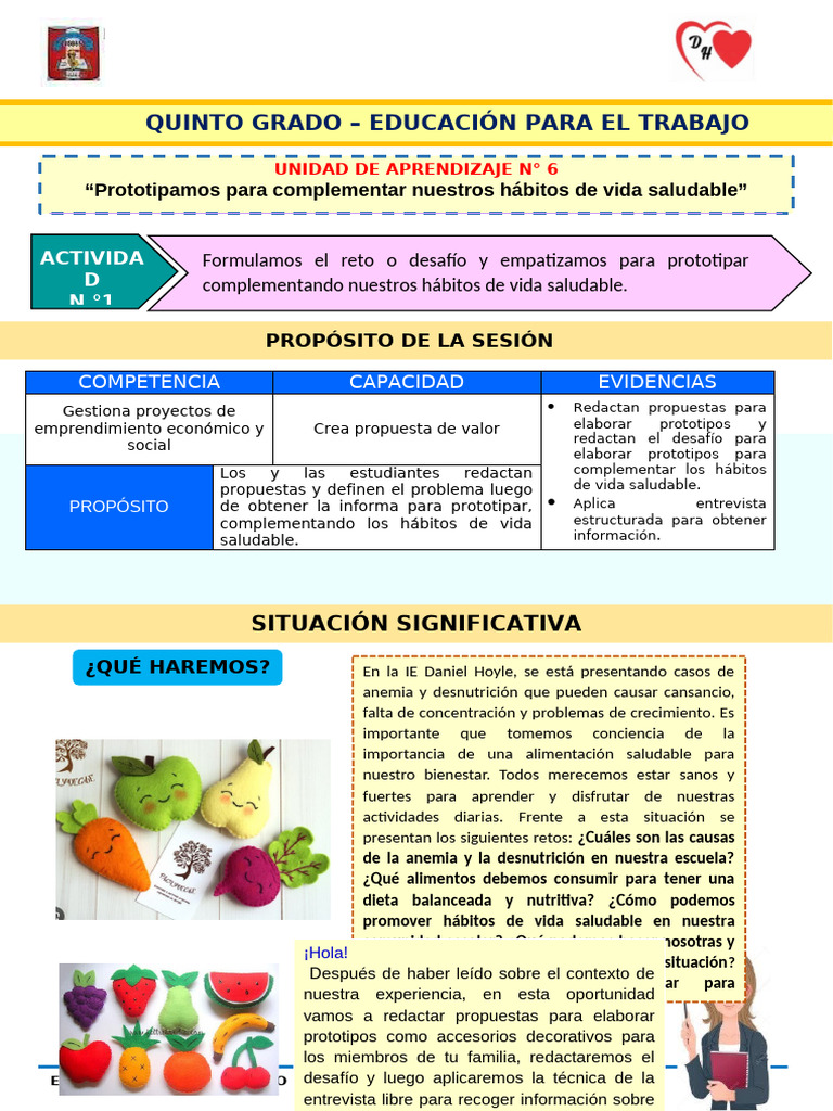 Act 1 - Uda 6-Guía Informativa 5° Grado-Ept | PDF | Aprendizaje | Cognición