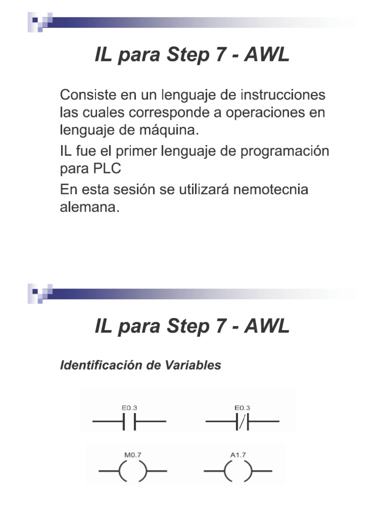 Programación AWL y Control PLC S7-300 | PDF