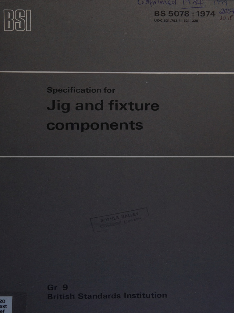 British Standard for Jig and Fixture Components | PDF | Screw ...