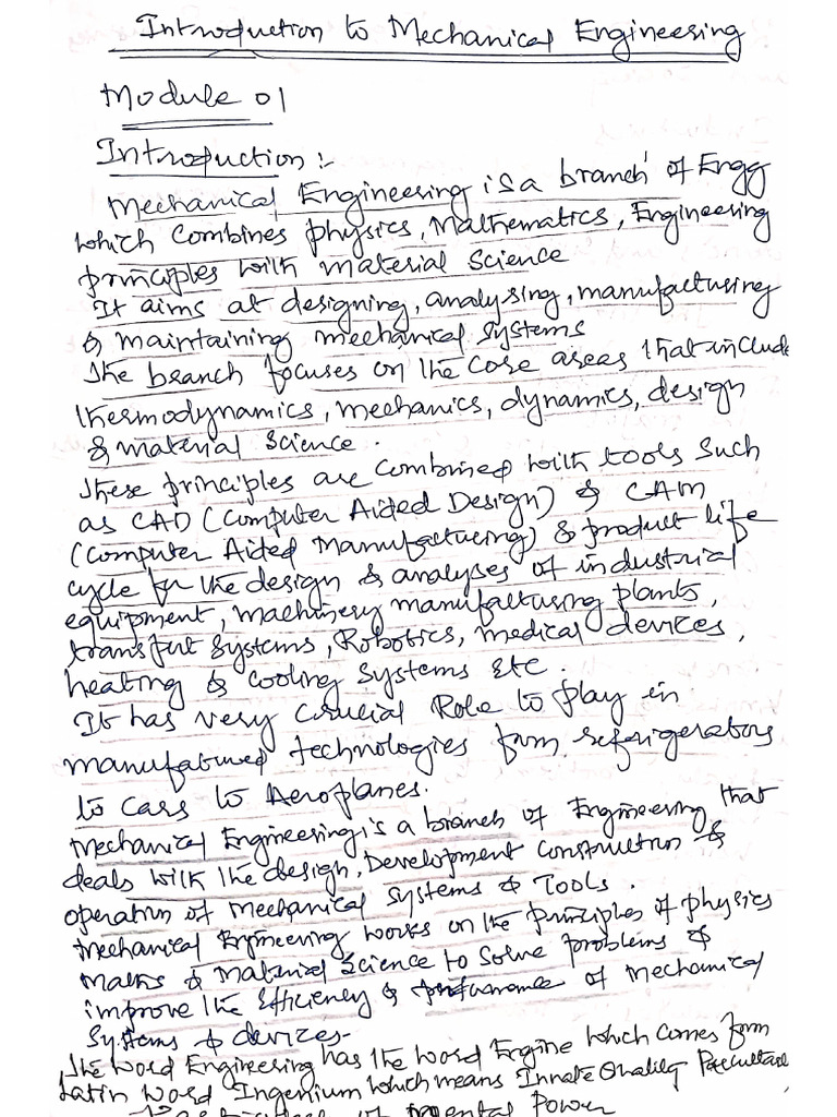 Ime Module 1 Notes | PDF