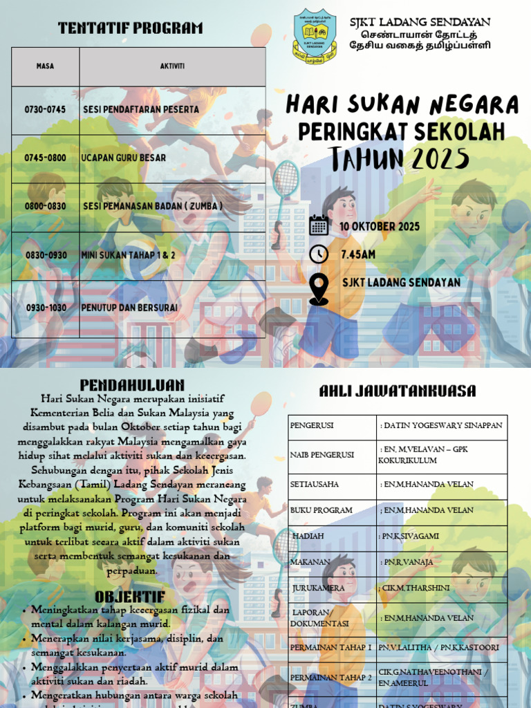 Buku Program Kejohanan Merentas Desa 2025 | PDF