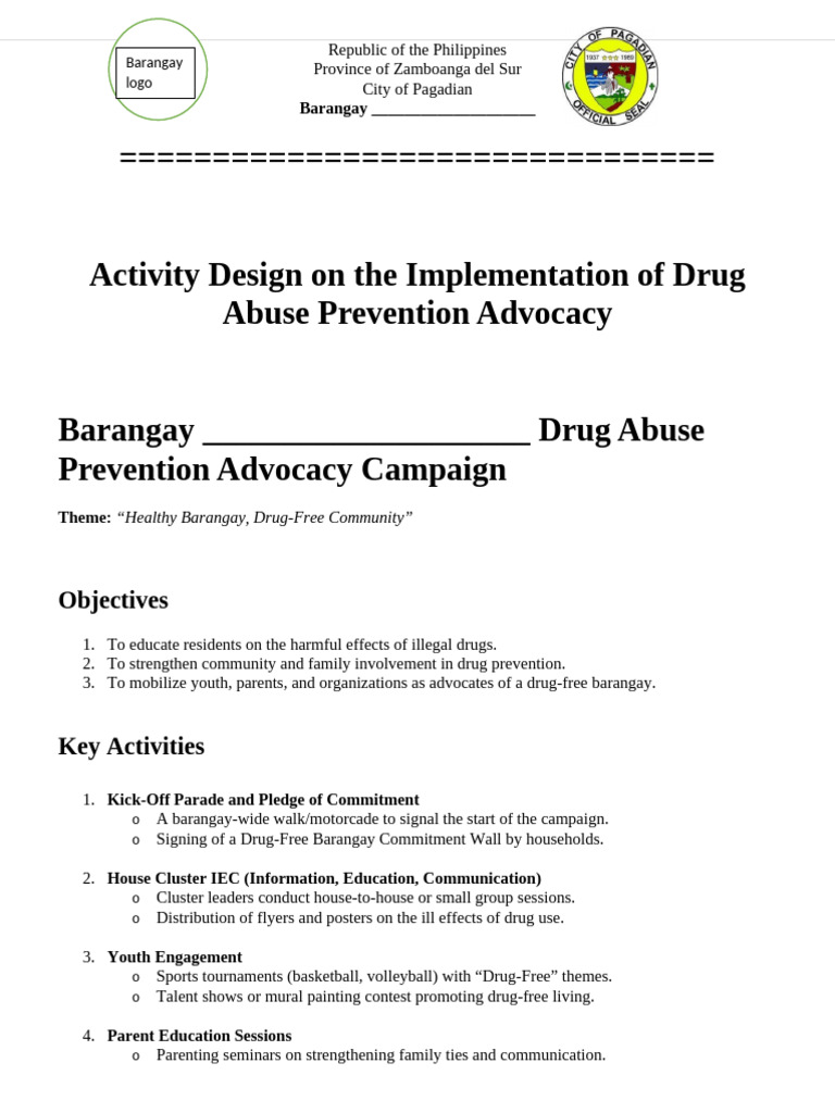 Drug Abuse Prevention Campaign Plan | PDF