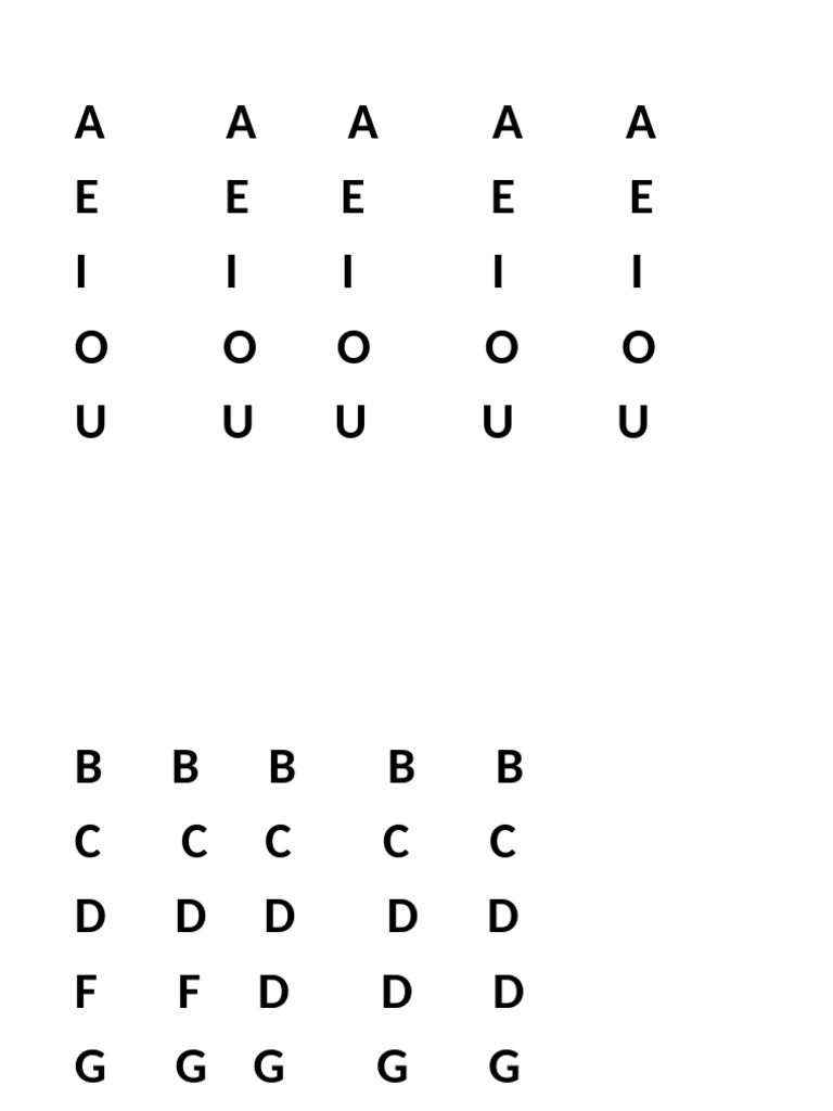 Vocales y consonantes del alfabeto | PDF