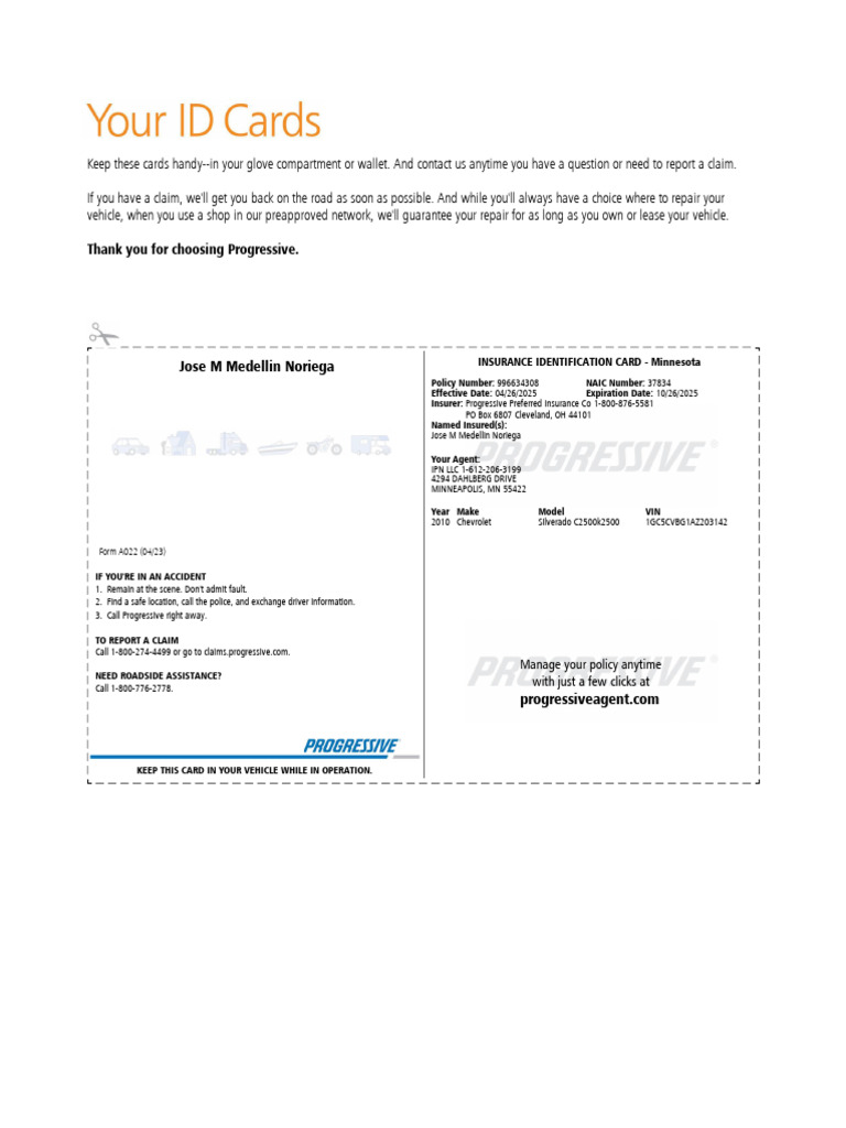 ID Card Jose M Medellinn Noriega | PDF | Vehicles | Motor Vehicle