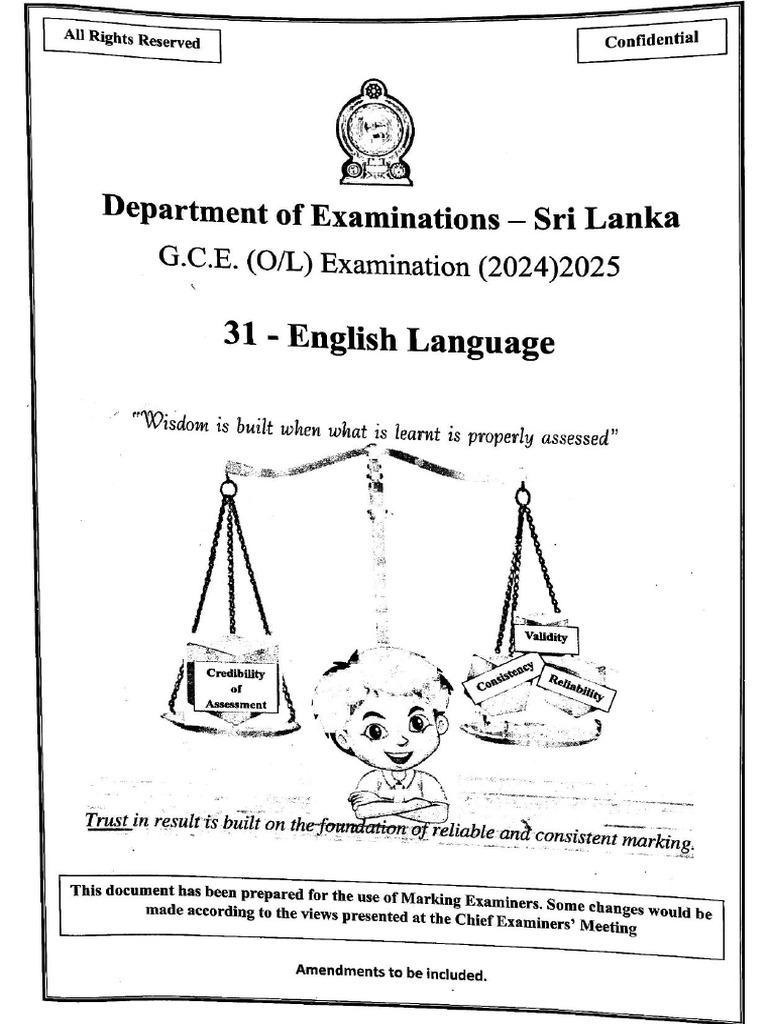 OL English Language Marking Scheme Past Paper Wiki | PDF