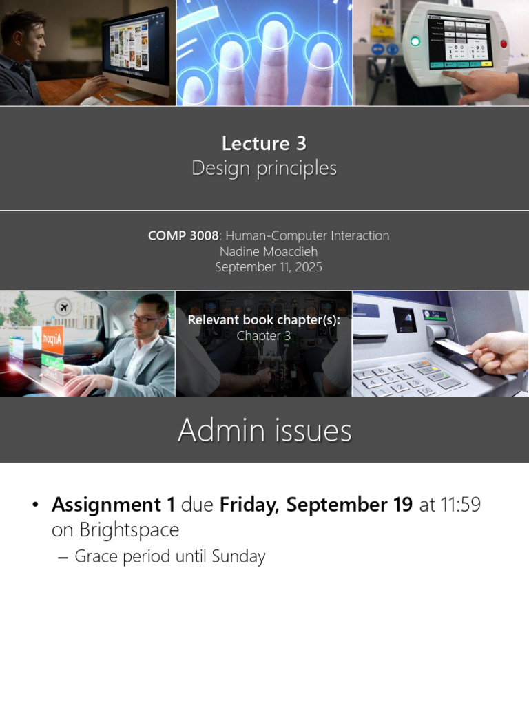 Lecture 3 - Design Principles (After Class) | PDF | Human–Computer Interaction | Cognition