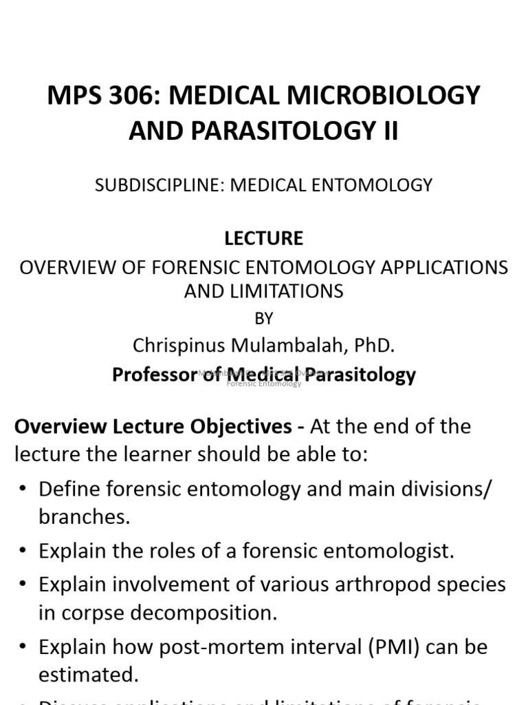 Forensic Entomology: Applications & Limits | PDF | Decomposition ...