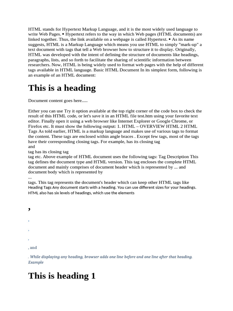 WD 2 | PDF | Html Element | Html