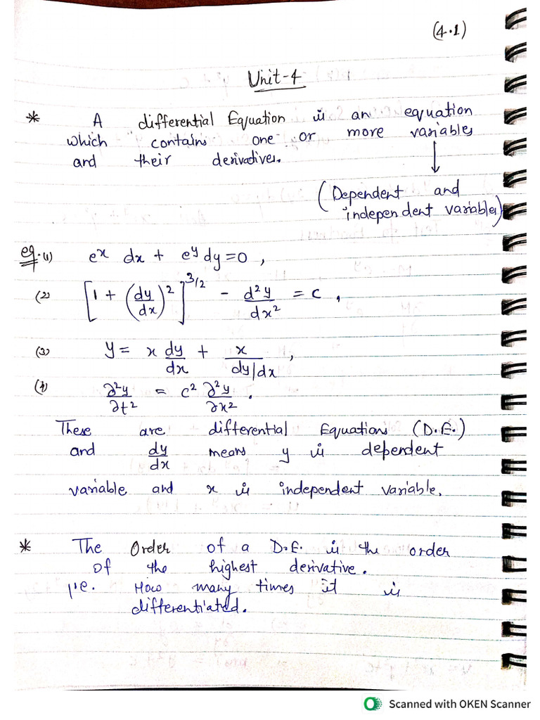 1.7. Exact Diff Eq, Wronskian | PDF