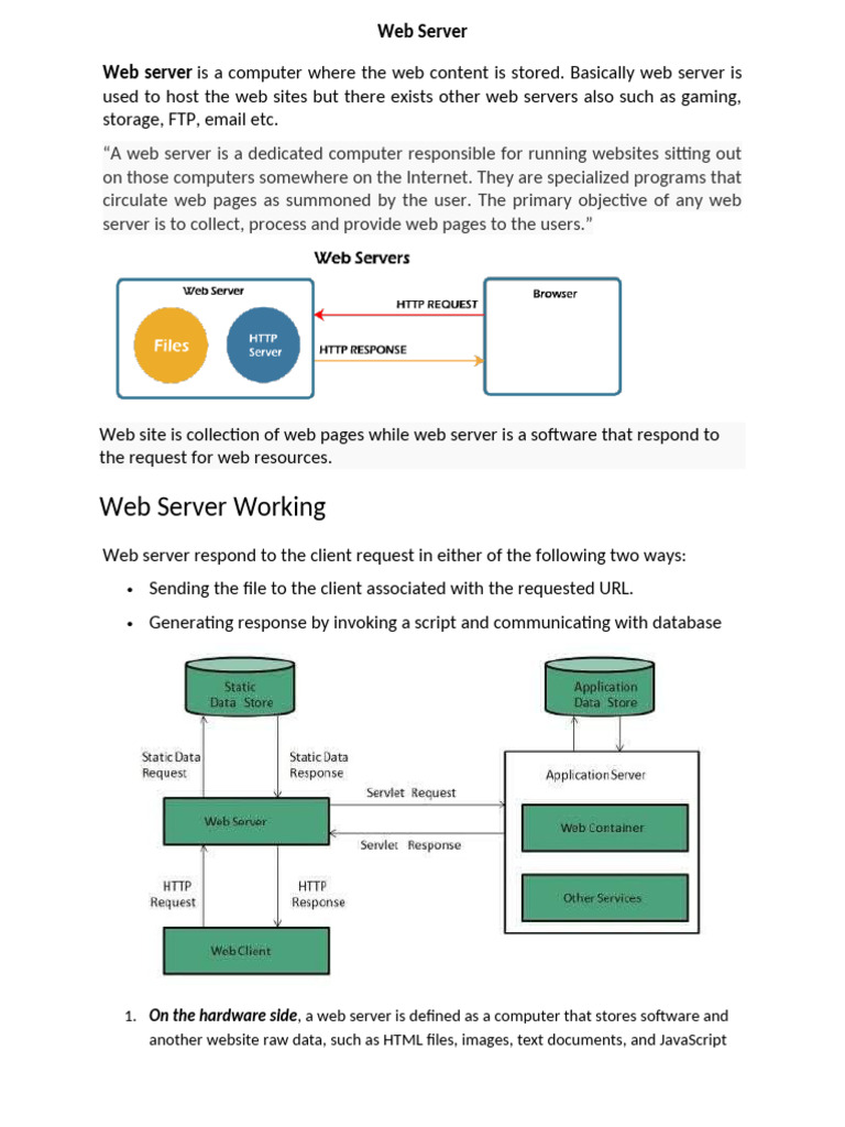 Web Server | PDF | World Wide Web | Internet & Web