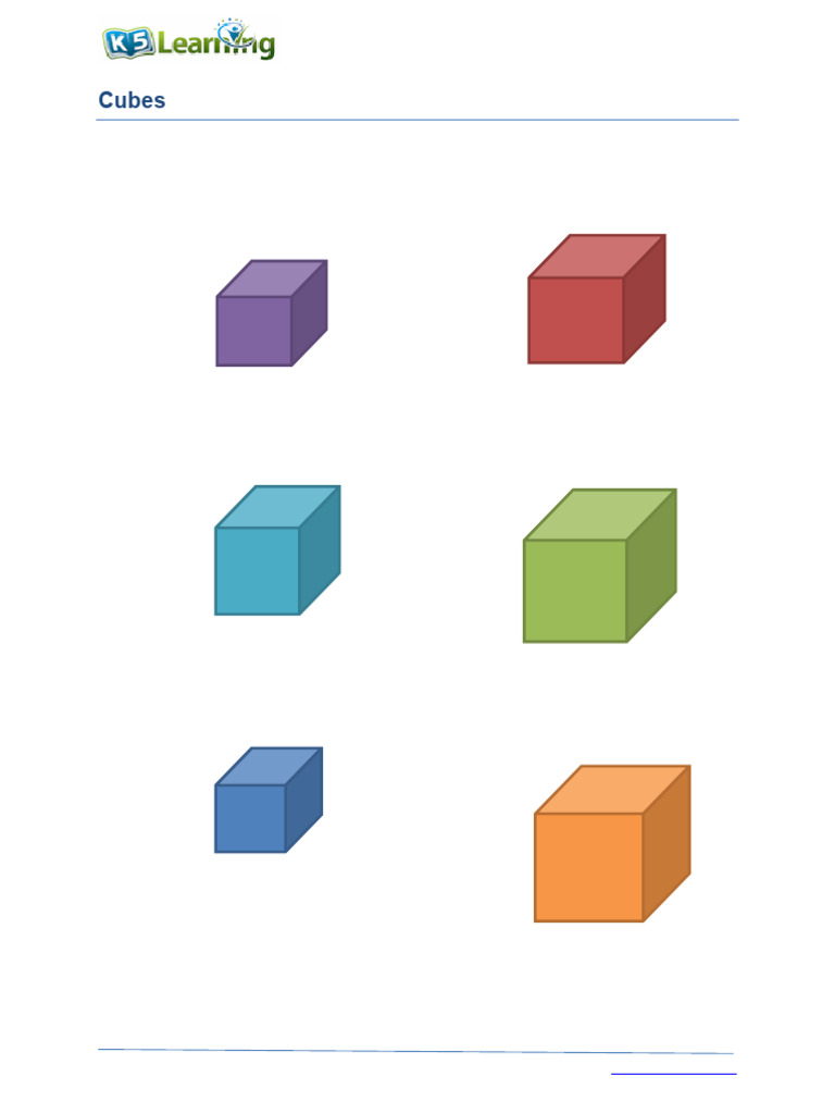 Cubes Worksheet | PDF