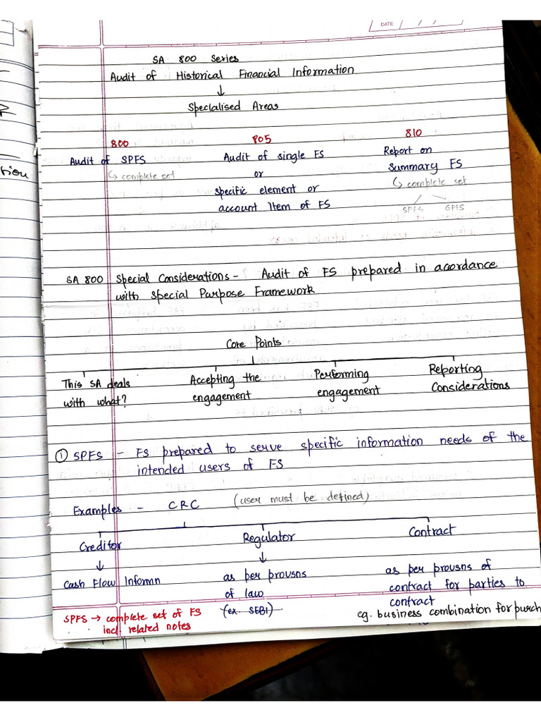 SA800 Series Handwritten Notes -1 | PDF