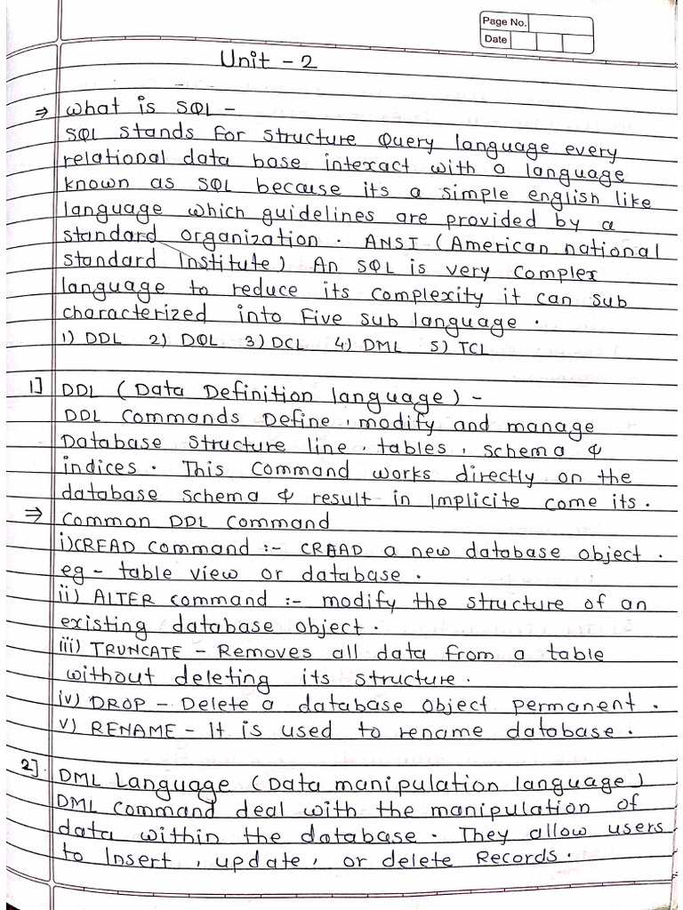 (Bca&Bcs) Rdbms Unit 2 | PDF