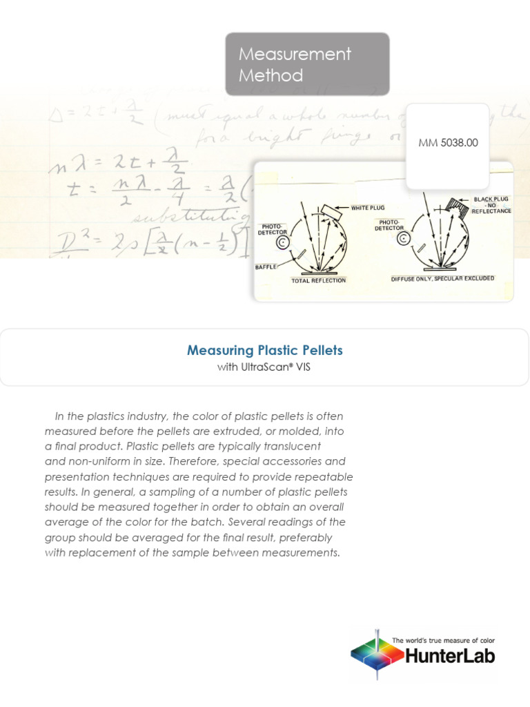Measuring Color of Plastic Pellets | PDF | Glasses | Light