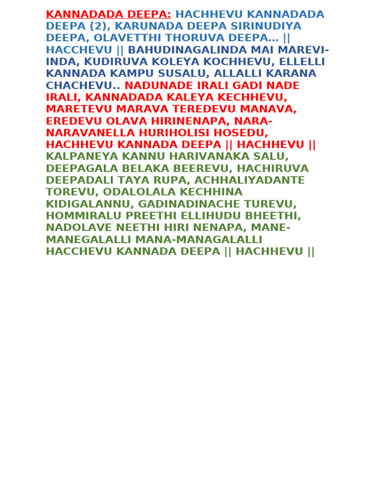 Kannadada Deepa | PDF