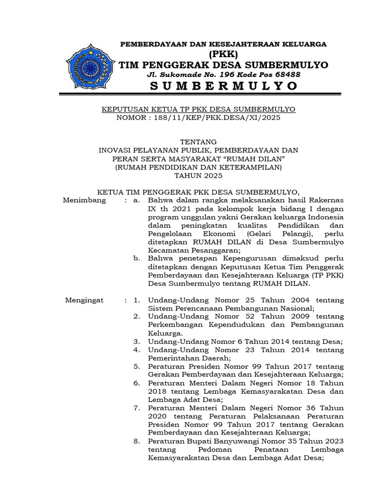 Inovasi Rumah Dilan di Sumbermulyo | PDF