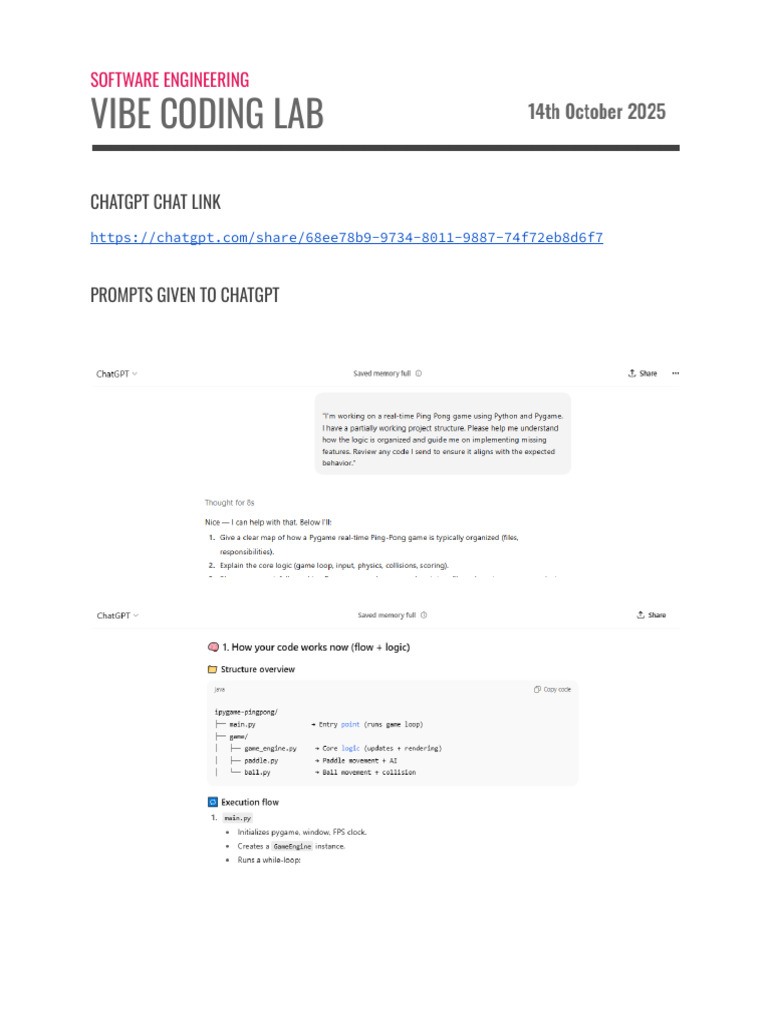 Pes2ug23am901 - Se Vibe Coding Lab | PDF