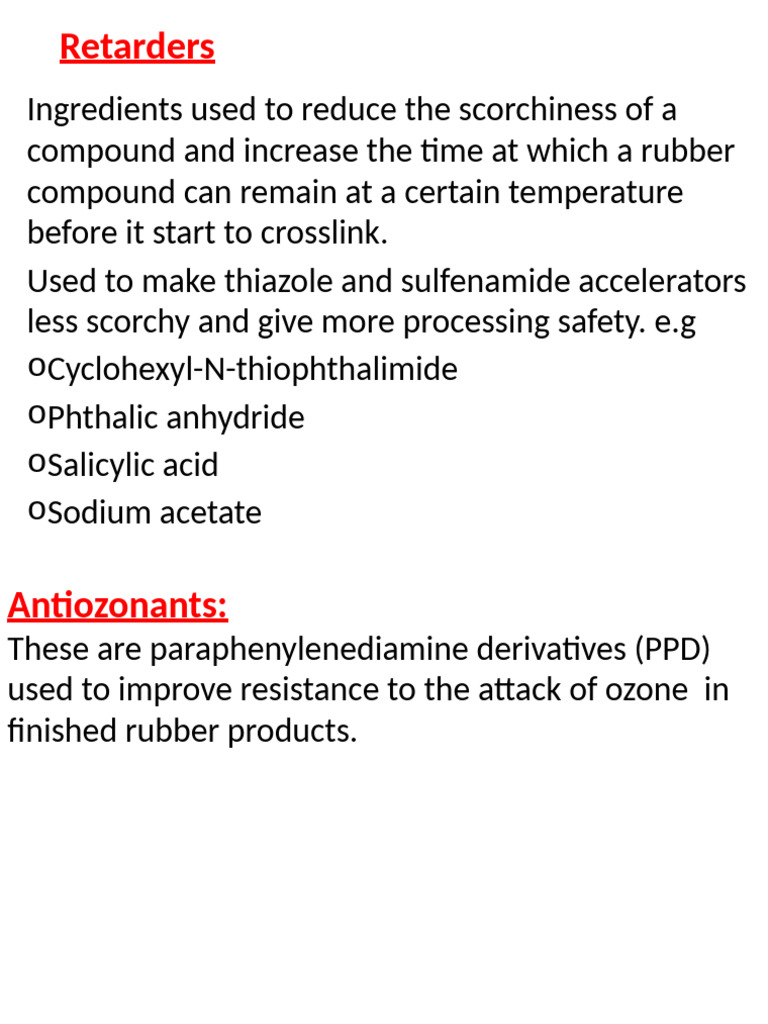 Rubber Compound Additives Explained | PDF | Carbon | Wax
