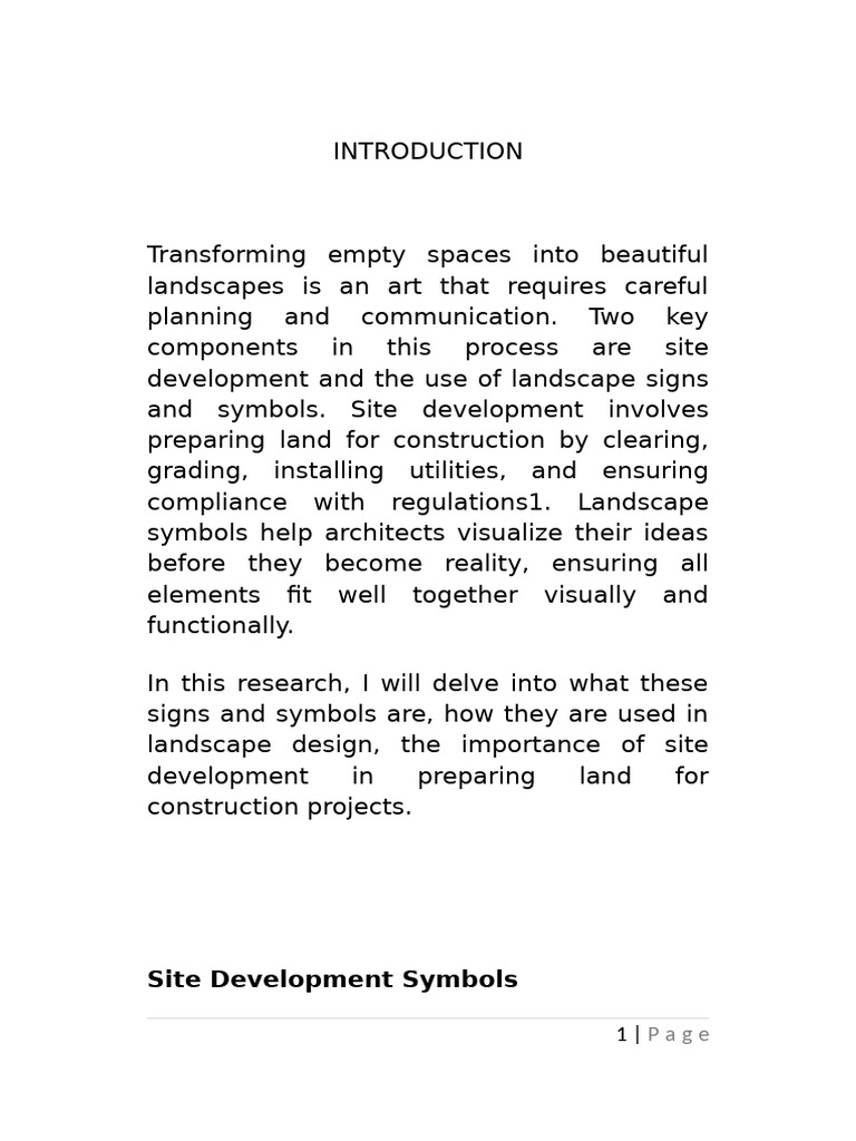 Landscape Design Symbols Explained | PDF | Communication | Landscape