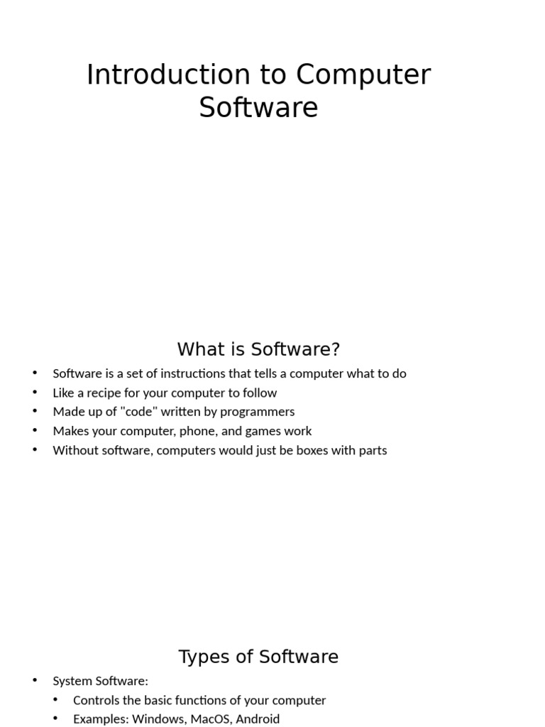 Introduction To Computer Software | PDF