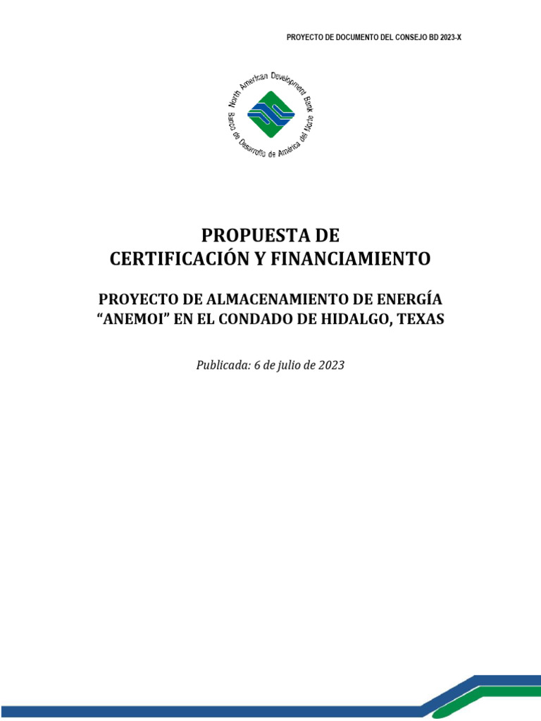 Certificación Proyecto Energía Anemoi Texas | PDF | Mitigación del ...