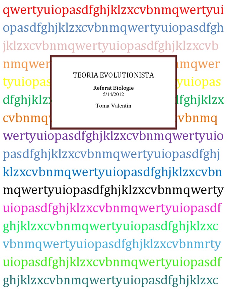 Teoria Evolutionista | PDF