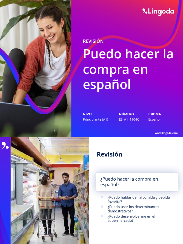 8 I Can Go Shopping For Groceries in Spanish | PDF | ensalada ...