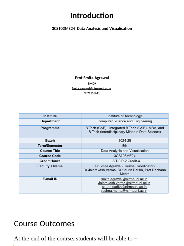 Data Analysis & Visualization Course Overview | PDF | Geographic ...