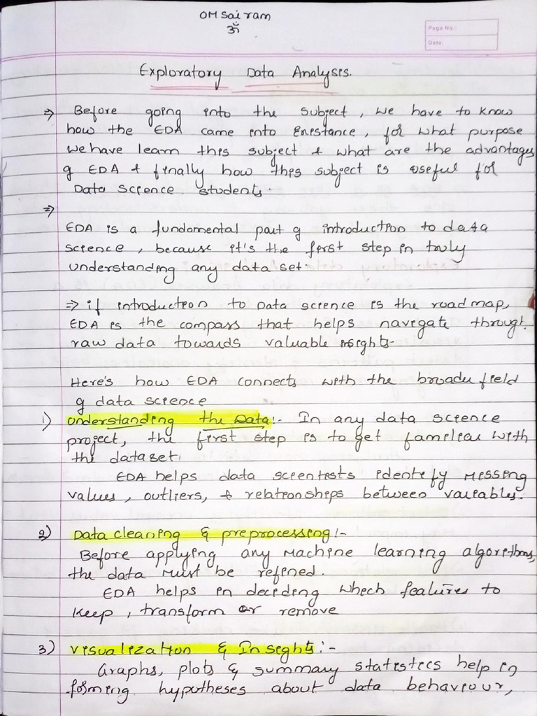 EDA Unit 1&2 Notes | PDF