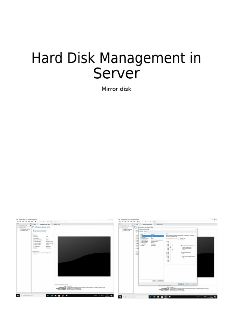 Mirror Disk in Server | PDF