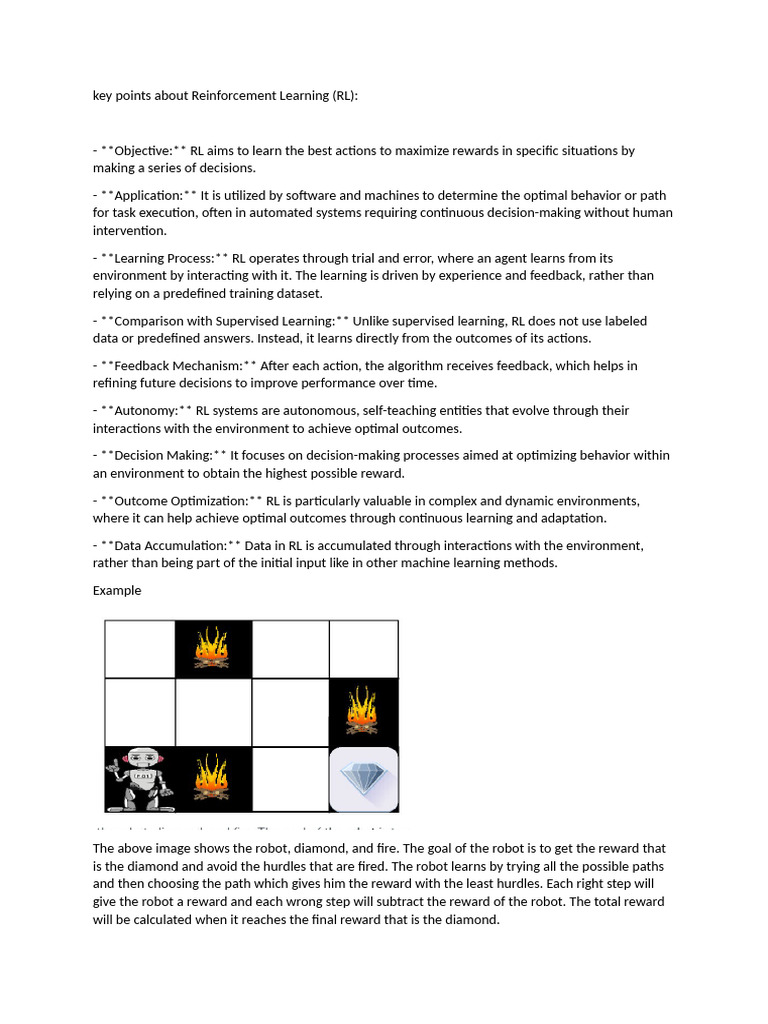 Key Points About Reinforcement Learning | PDF | Reinforcement | Learning