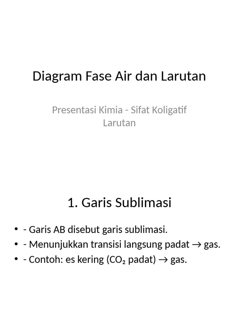 Diagram Fase Air dan Sifat Koligatif | PDF