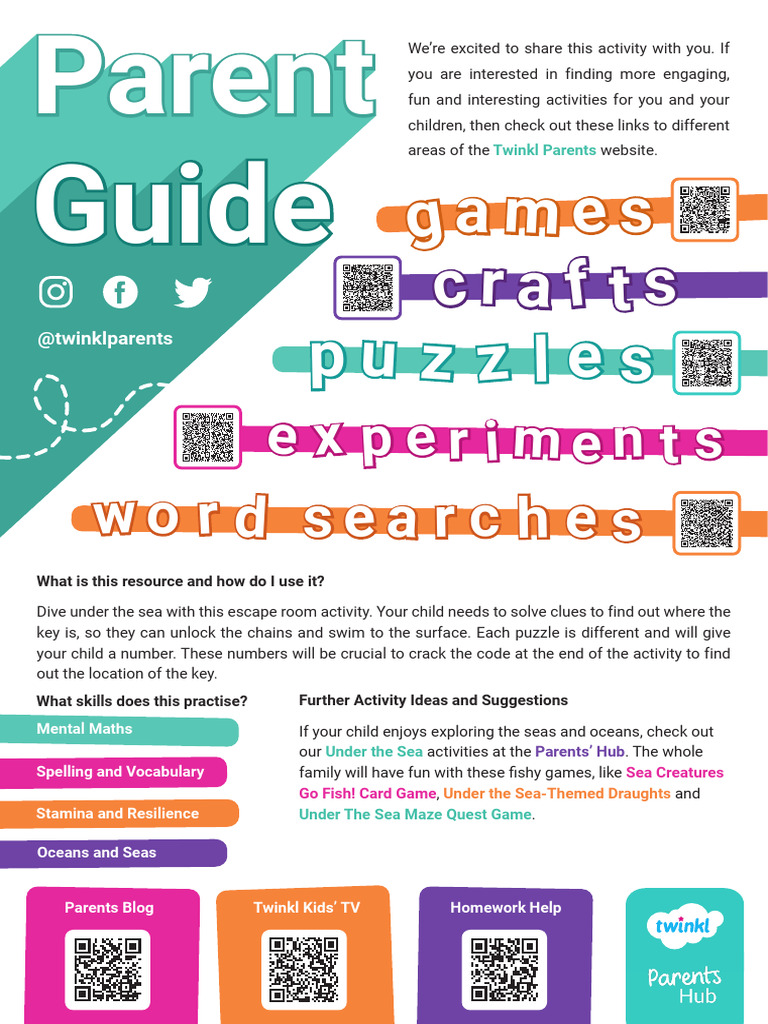 Under the Sea Escape Room Activity | PDF