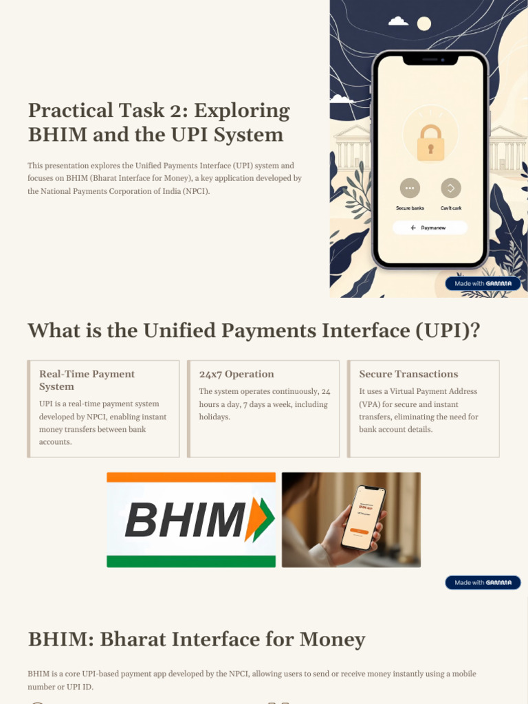 BHIM and UPI System Overview | PDF | Payments | Banking Technology