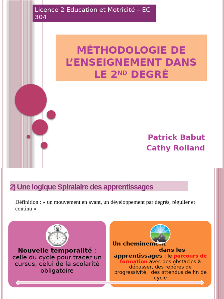 CM Méthodologie de Lenseignement 3eme Partie | PDF | Apprentissage ...