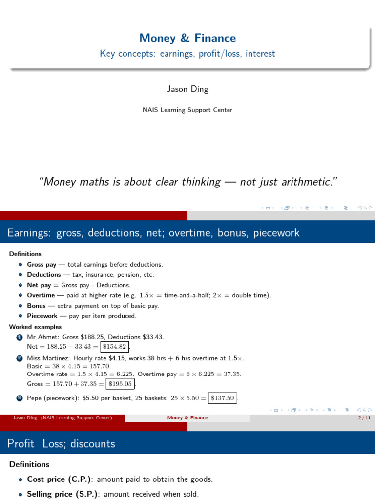 IGCSE Finance | PDF | Interest | Tax Deduction