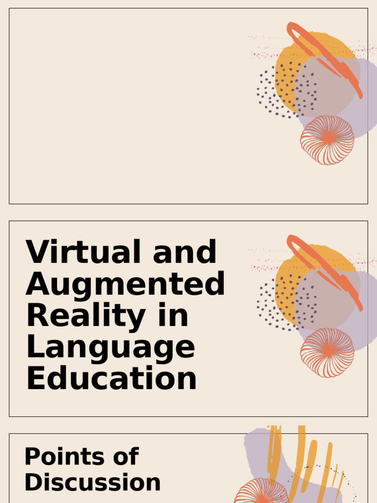 Virtual and Augmented Reality in Language Education | PDF | Virtual ...
