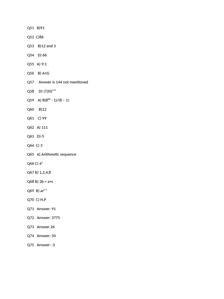 Q51 To 70 Jee | PDF