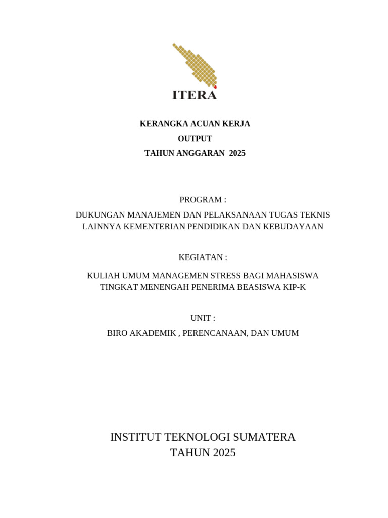 Kak Kuliah Umum Managemen Stress Bagi Mahasiswa Tingkat Menengah ...