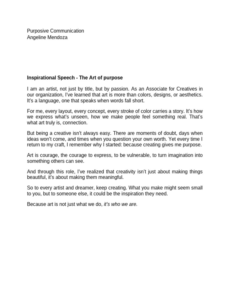 Angie - Speech | PDF