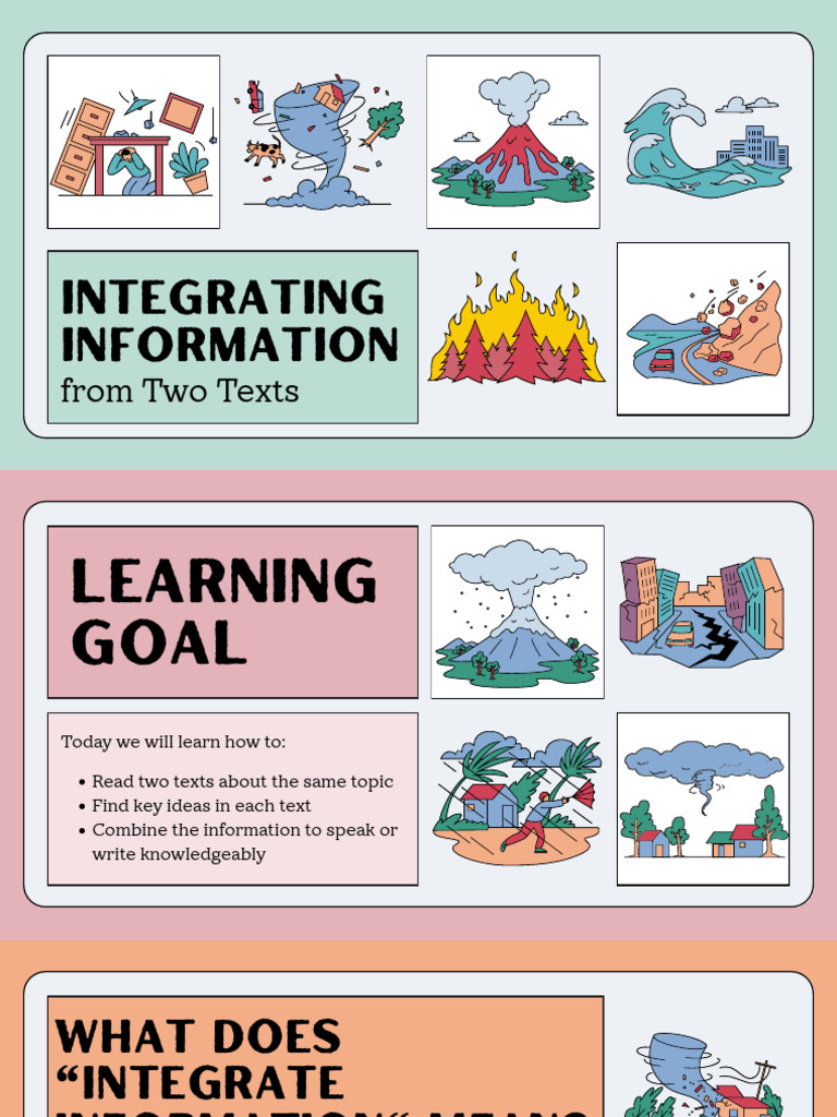 Integrating Information From Two Texts Presentation in Pastel Hand ...
