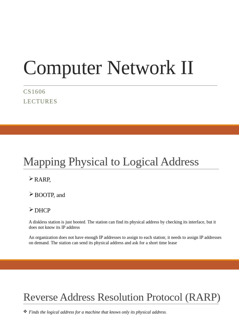 PPT-9 Rarp Bootp DHCP | PDF | Ip Address | Computer Network
