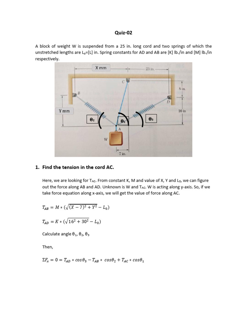Quiz-02 | PDF | Mechanics | Applied And Interdisciplinary Physics