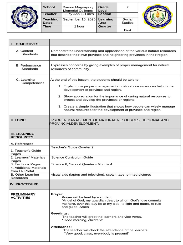 Proper Management of Natural Resources | PDF | Forests | Ecosystem