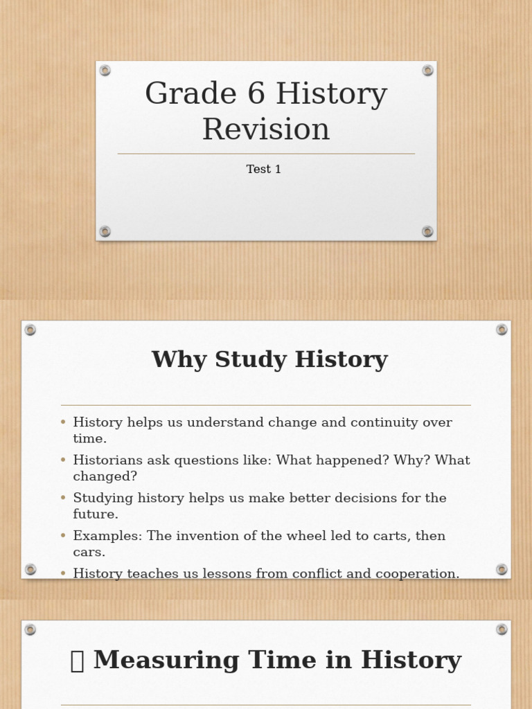 Grade 6 History Revision | PDF