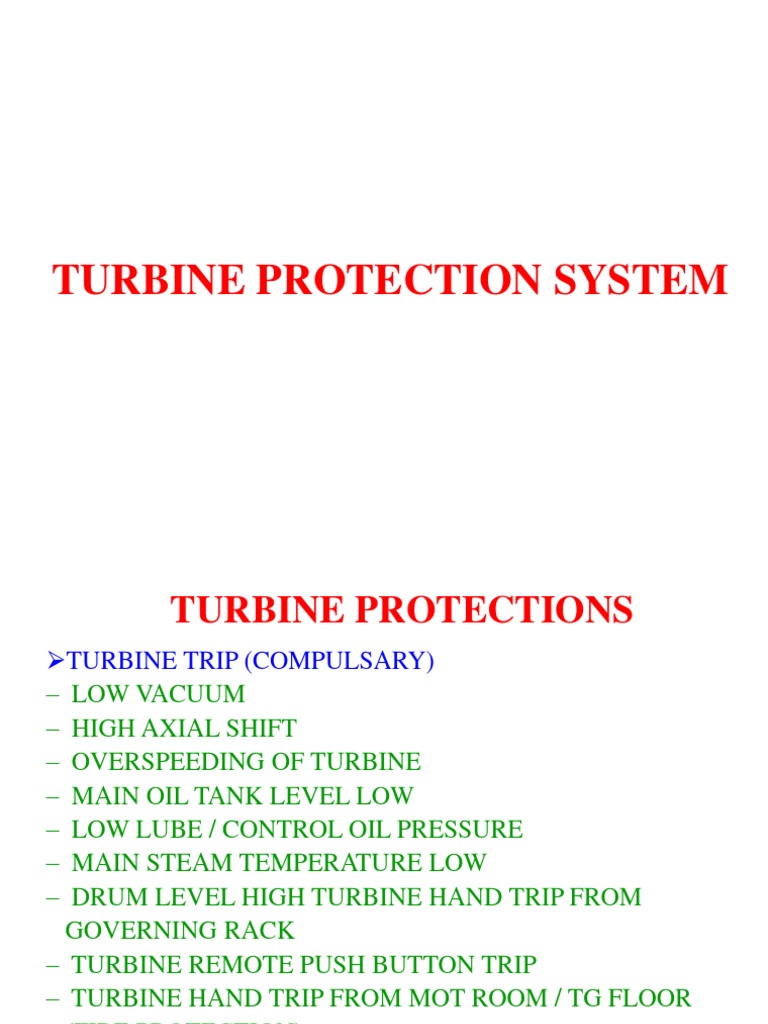 Turbine Protection System | PDF | Technology & Engineering