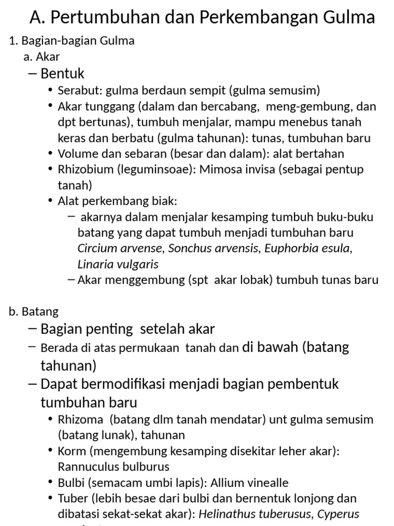 Morfologi dan Interaksi Gulma dalam Pertanian | PDF