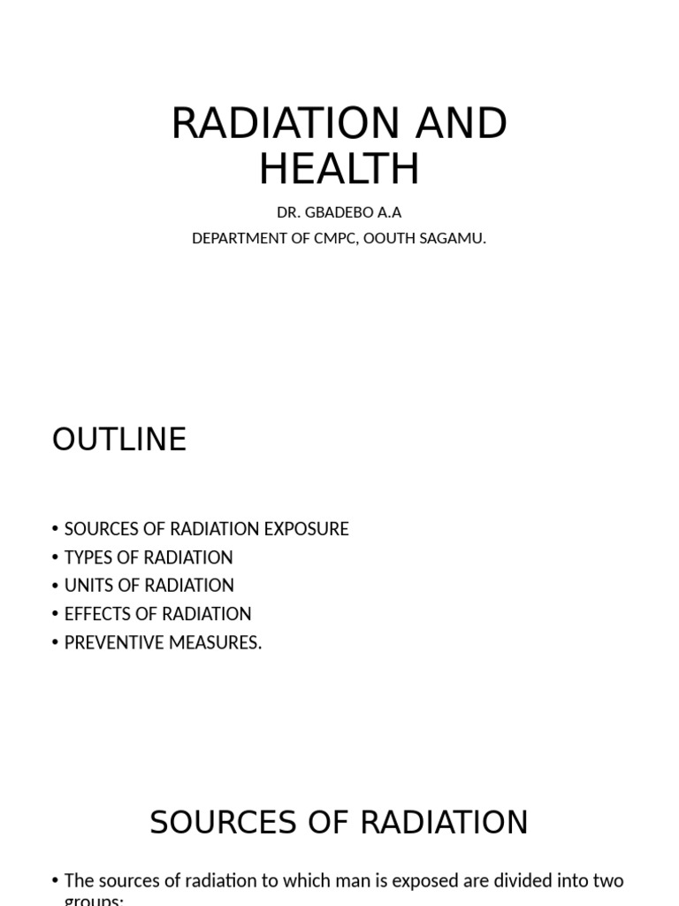Understanding Radiation and Health Risks | PDF | Radiation | Ionizing ...