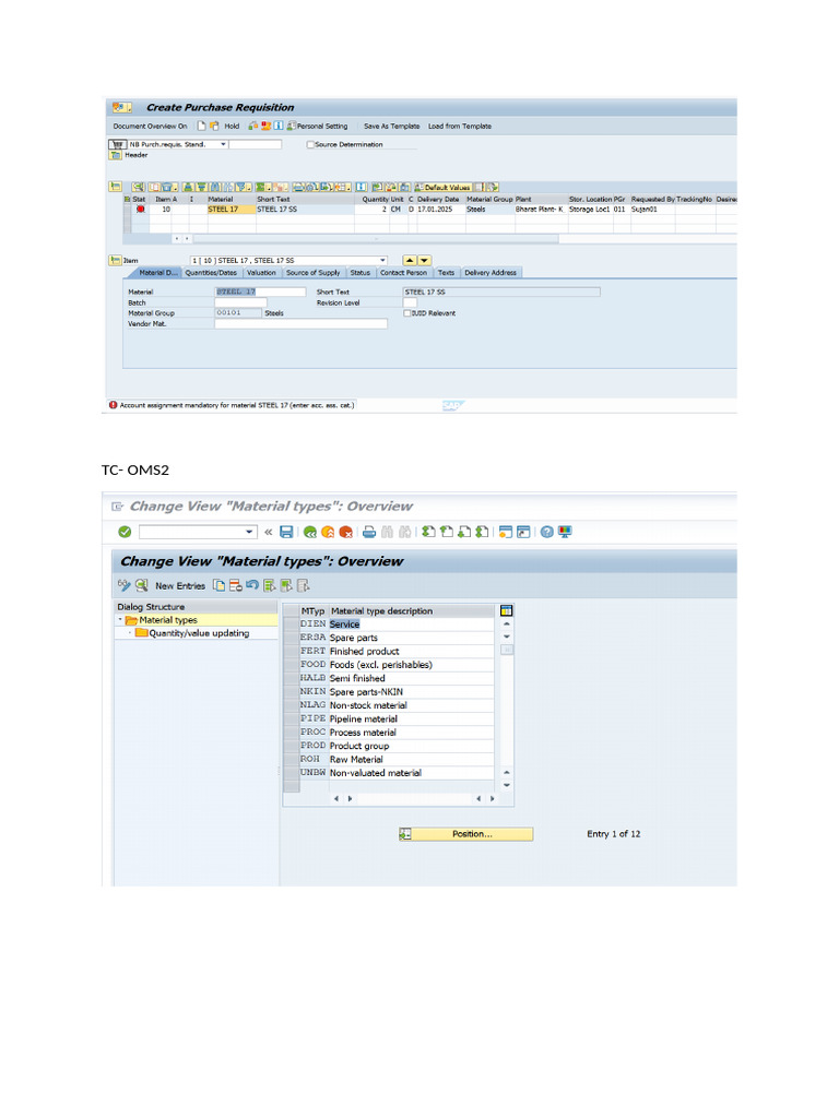 Value Quantity Updating Setting | PDF