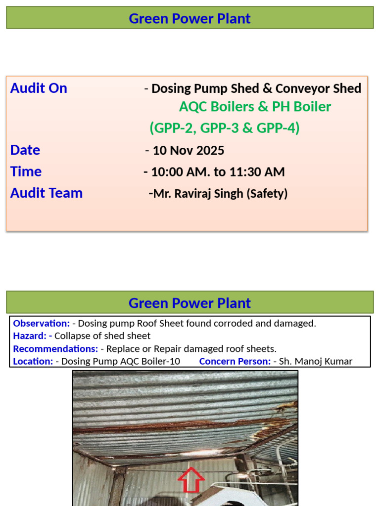 Dosing Pump Shed & Conveyor Shed of GPP | PDF